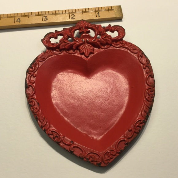 Other | Vintage Inspired Red Heart Jewelry Dish | Poshmark